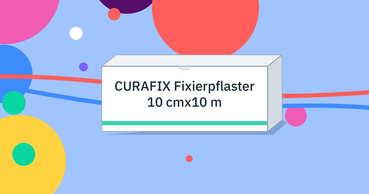 Symbolbild: Packung mit der Aufschrift CURAFIX Fixierpflaster 10 cmx10 m (PZN 11382192) – Verfügbarkeit und Bezug in Apotheken in Frankfurt am Main