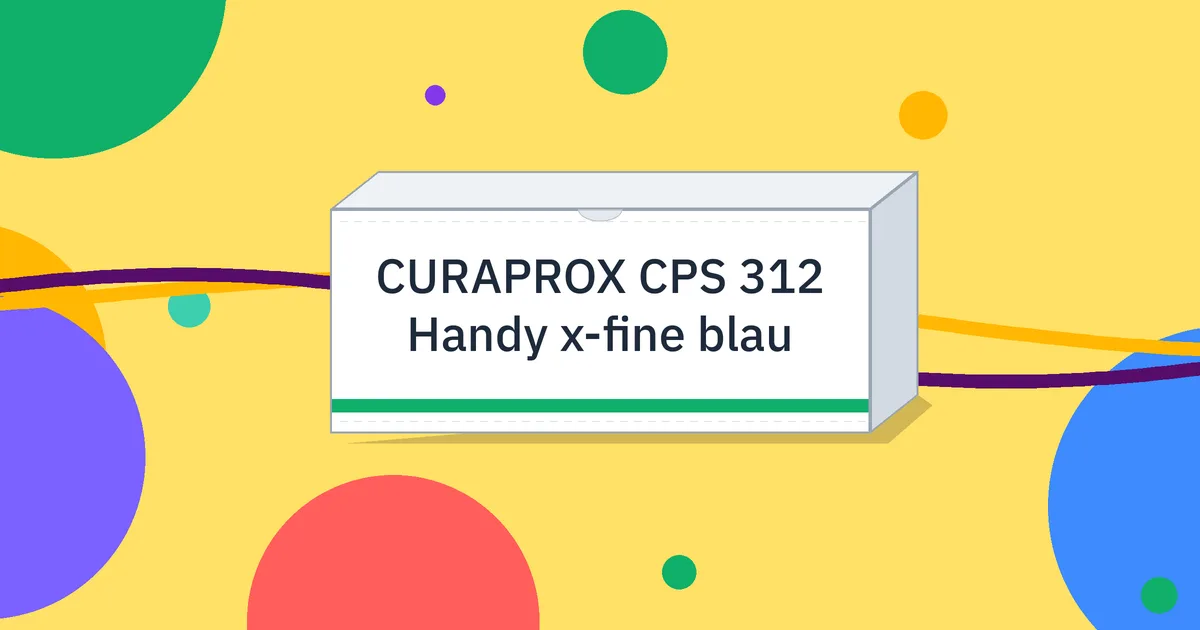 Symbolbild: Packung mit der Aufschrift CURAPROX CPS 312 Handy x-fine blau (PZN 05014337) – Verfügbarkeit und Bezug in Apotheken in Frankfurt am Main