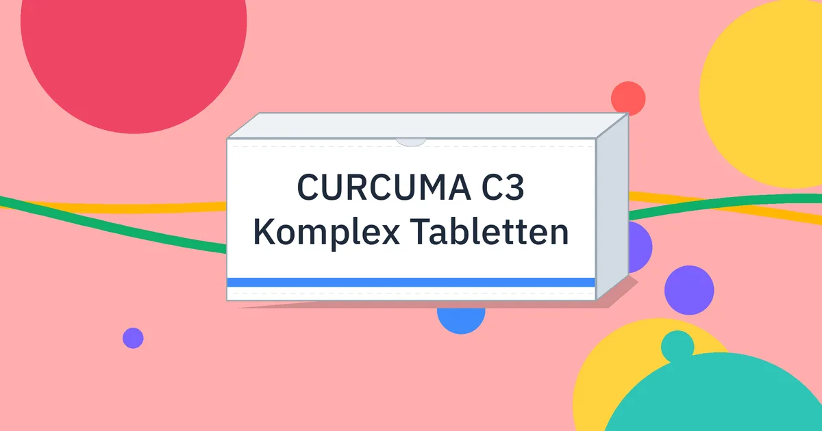 Symbolbild: Packung mit der Aufschrift CURCUMA C3 Komplex Tabletten (PZN 17890624) – Verfügbarkeit und Bezug in Apotheken in Frankfurt am Main