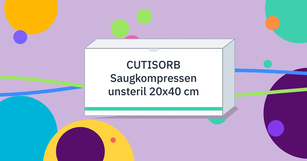 Symbolbild: Packung mit der Aufschrift CUTISORB Saugkompressen unsteril 20x40 cm (PZN 12656421) – Verfügbarkeit und Bezug in Apotheken in Frankfurt am Main