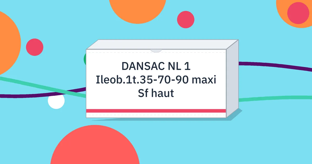 Symbolbild: Packung mit der Aufschrift DANSAC NL 1 Ileob.1t.35-70-90 maxi Sf haut (PZN 10945687) – Verfügbarkeit und Bezug in Apotheken in Frankfurt am Main