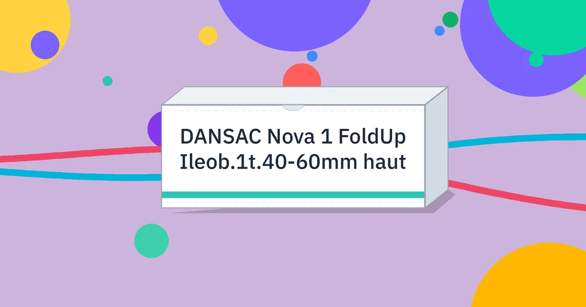 Symbolbild: Packung mit der Aufschrift DANSAC Nova 1 FoldUp Ileob.1t.40-60mm haut (PZN 04144256) – Verfügbarkeit und Bezug in Apotheken in Frankfurt am Main
