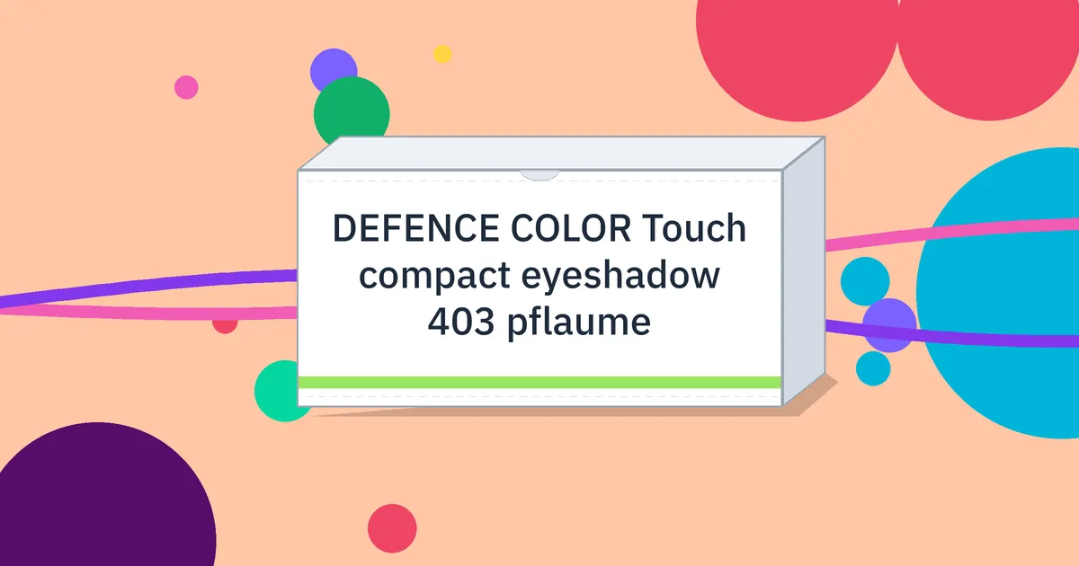 Symbolbild: Packung mit der Aufschrift DEFENCE COLOR Touch compact eyeshadow 403 pflaume (PZN 11892094) – Verfügbarkeit und Bezug in Apotheken in Frankfurt am Main