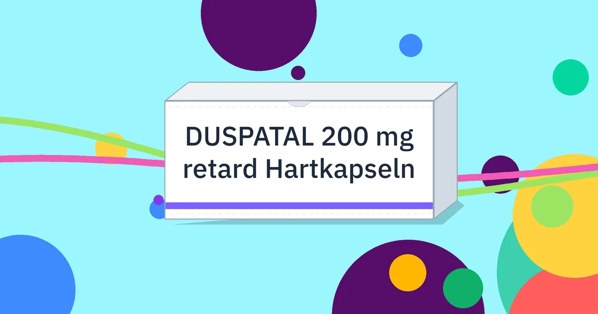 Symbolbild: Packung mit der Aufschrift DUSPATAL 200 mg retard Hartkapseln (PZN 15266287) – Verfügbarkeit und Bezug in Apotheken in Frankfurt am Main