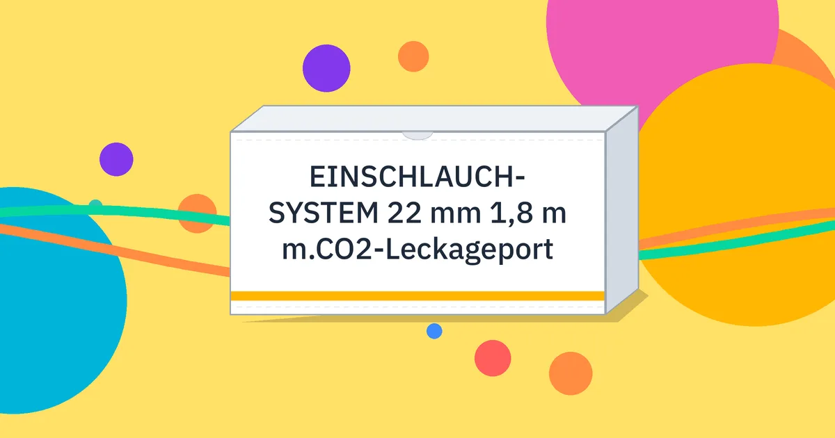 Symbolbild: Packung mit der Aufschrift EINSCHLAUCH-SYSTEM 22 mm 1,8 m m.CO2-Leckageport (PZN 16788007) – Verfügbarkeit und Bezug in Apotheken in Frankfurt am Main