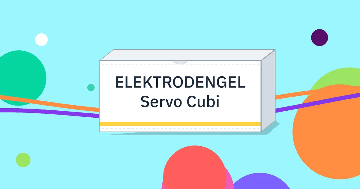 Symbolbild: Packung mit der Aufschrift ELEKTRODENGEL Servo Cubi (PZN 19306888) – Verfügbarkeit und Bezug in Apotheken in Frankfurt am Main