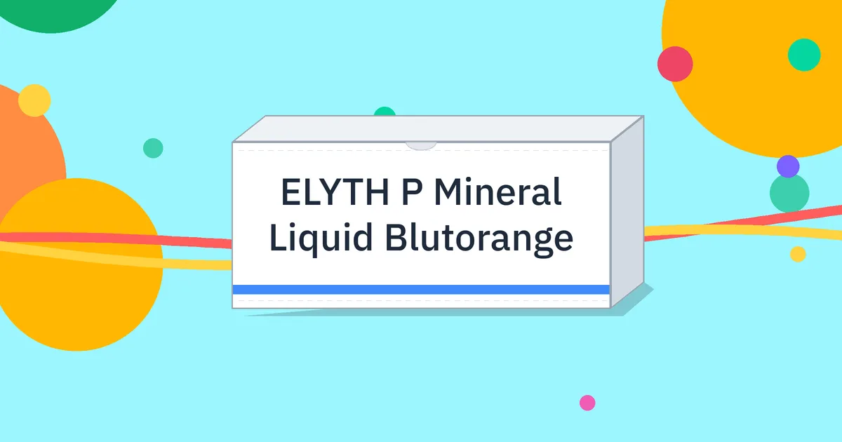 Symbolbild: Packung mit der Aufschrift ELYTH P Mineral Liquid Blutorange (PZN 03288881) – Verfügbarkeit und Bezug in Apotheken in Frankfurt am Main