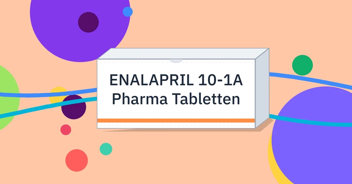 Symbolbild: Packung mit der Aufschrift ENALAPRIL 10-1A Pharma Tabletten (PZN 13568587) – Verfügbarkeit und Bezug in Apotheken in Frankfurt am Main