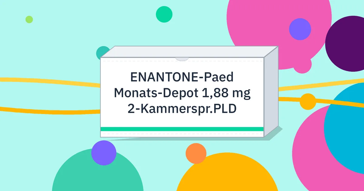 Symbolbild: Packung mit der Aufschrift ENANTONE-Paed Monats-Depot 1,88 mg 2-Kammerspr.PLD (PZN 18435626) – Verfügbarkeit und Bezug in Apotheken in Frankfurt am Main