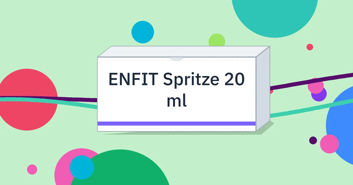Symbolbild: Packung mit der Aufschrift ENFIT Spritze 20 ml (PZN 18174261) – Verfügbarkeit und Bezug in Apotheken in Frankfurt am Main