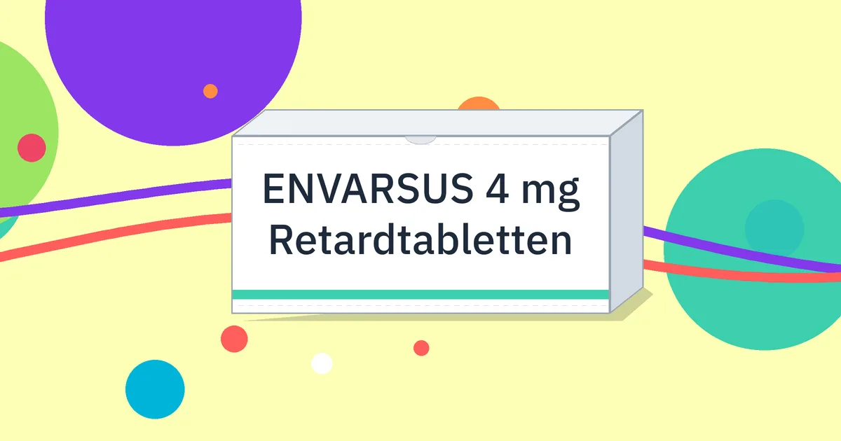 Symbolbild: Packung mit der Aufschrift ENVARSUS 4 mg Retardtabletten (PZN 13232723) – Verfügbarkeit und Bezug in Apotheken in Frankfurt am Main