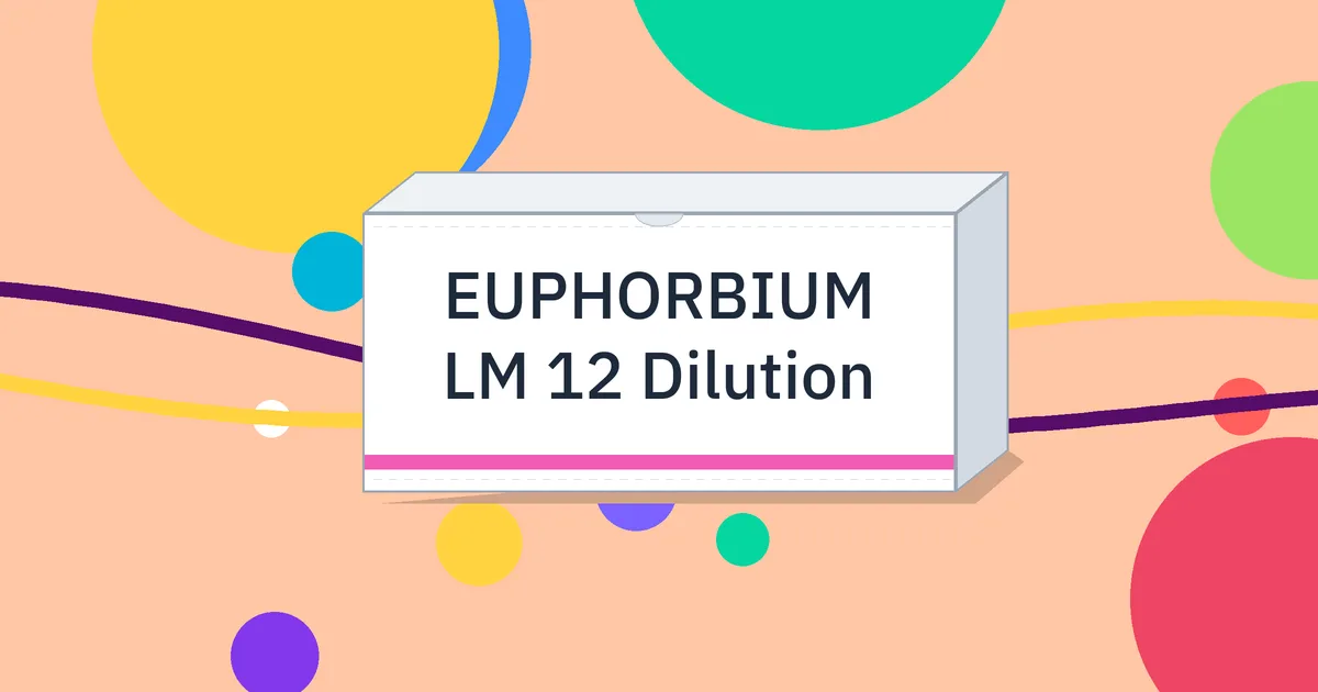 Symbolbild: Packung mit der Aufschrift EUPHORBIUM LM 12 Dilution (PZN 13483201) – Verfügbarkeit und Bezug in Apotheken in Frankfurt am Main