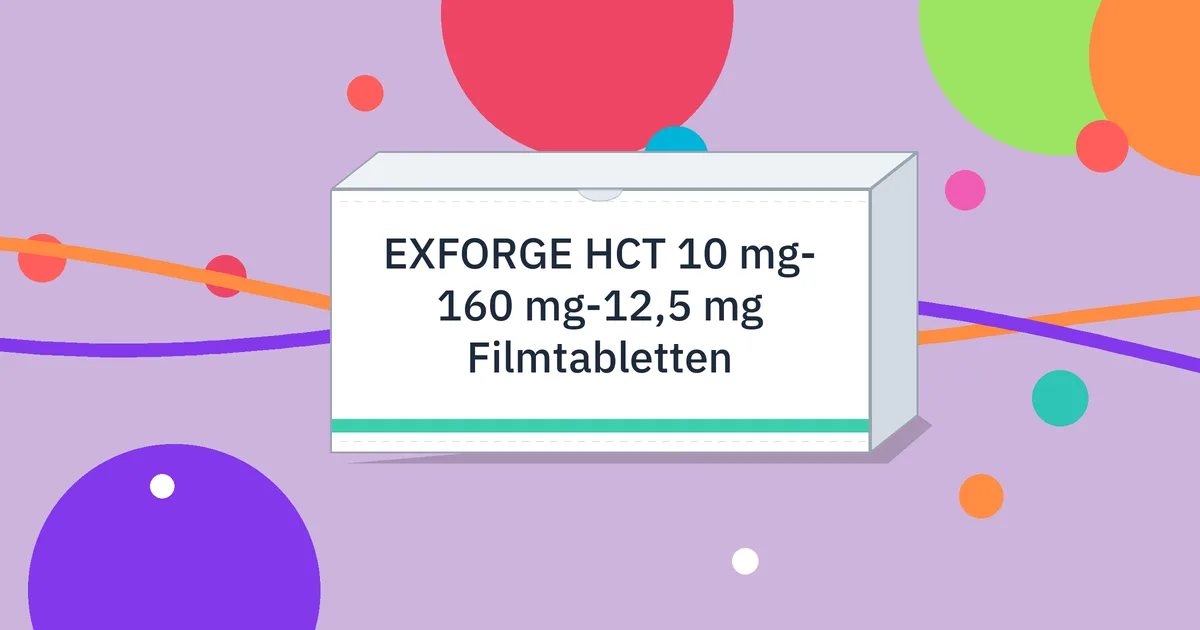Symbolbild: Packung mit der Aufschrift EXFORGE HCT 10 mg-160 mg-12,5 mg Filmtabletten (PZN 02431359) – Verfügbarkeit und Bezug in Apotheken in Frankfurt am Main