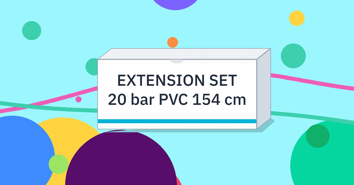 Symbolbild: Packung mit der Aufschrift EXTENSION SET 20 bar PVC 154 cm (PZN 12354482) – Verfügbarkeit und Bezug in Apotheken in Frankfurt am Main