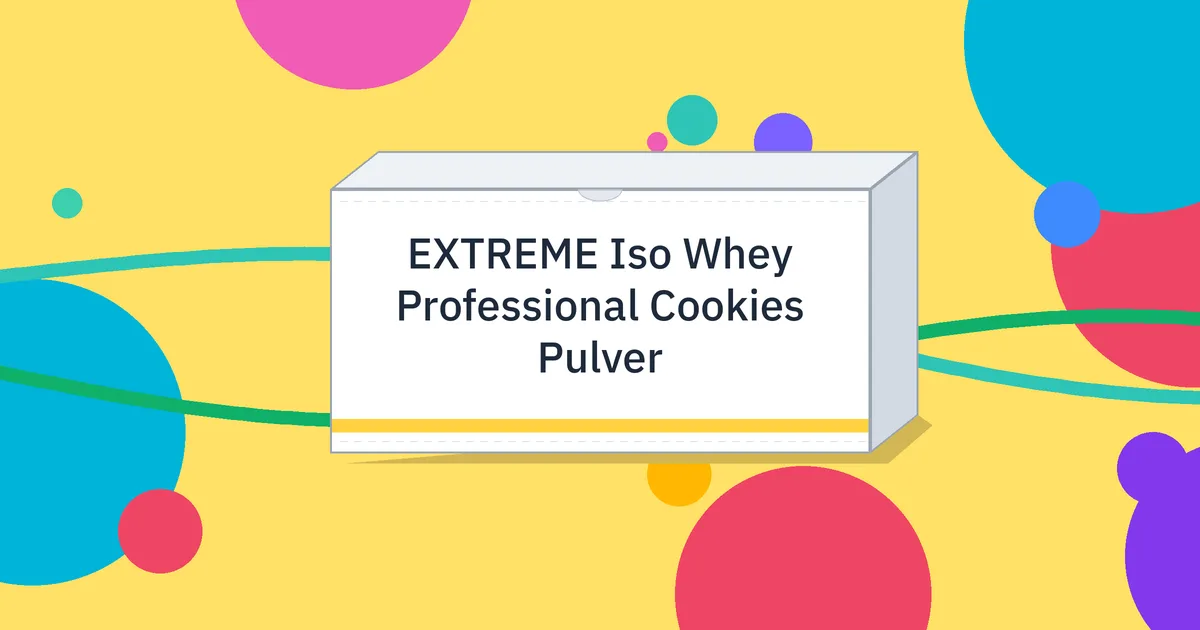 Symbolbild: Packung mit der Aufschrift EXTREME Iso Whey Professional Cookies Pulver (PZN 10178992) – Verfügbarkeit und Bezug in Apotheken in Frankfurt am Main