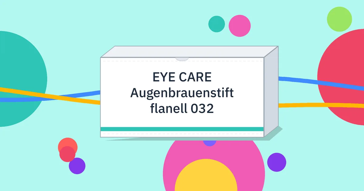 Symbolbild: Packung mit der Aufschrift EYE CARE Augenbrauenstift flanell 032 (PZN 04095227) – Verfügbarkeit und Bezug in Apotheken in Frankfurt am Main