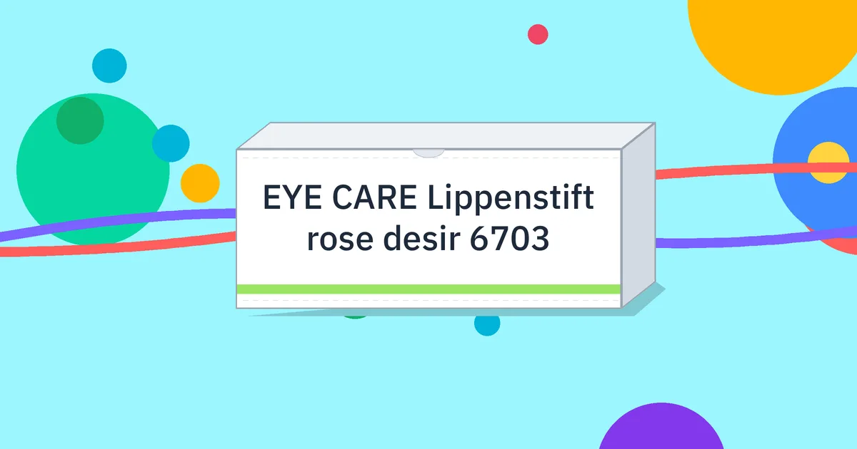 Symbolbild: Packung mit der Aufschrift EYE CARE Lippenstift rose desir 6703 (PZN 19254022) – Verfügbarkeit und Bezug in Apotheken in Frankfurt am Main