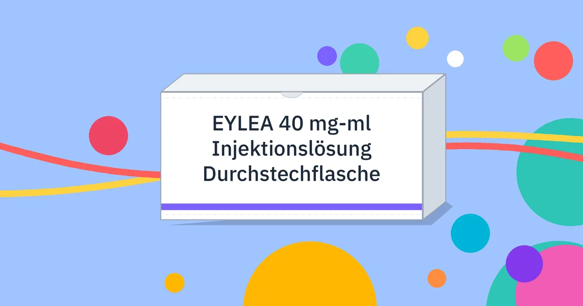Symbolbild: Packung mit der Aufschrift EYLEA 40 mg-ml Injektionslösung Durchstechflasche (PZN 13829639) – Verfügbarkeit und Bezug in Apotheken in Frankfurt am Main