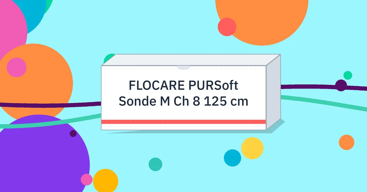 Symbolbild: Packung mit der Aufschrift FLOCARE PURSoft Sonde M Ch 8 125 cm (PZN 11289558) – Verfügbarkeit und Bezug in Apotheken in Frankfurt am Main