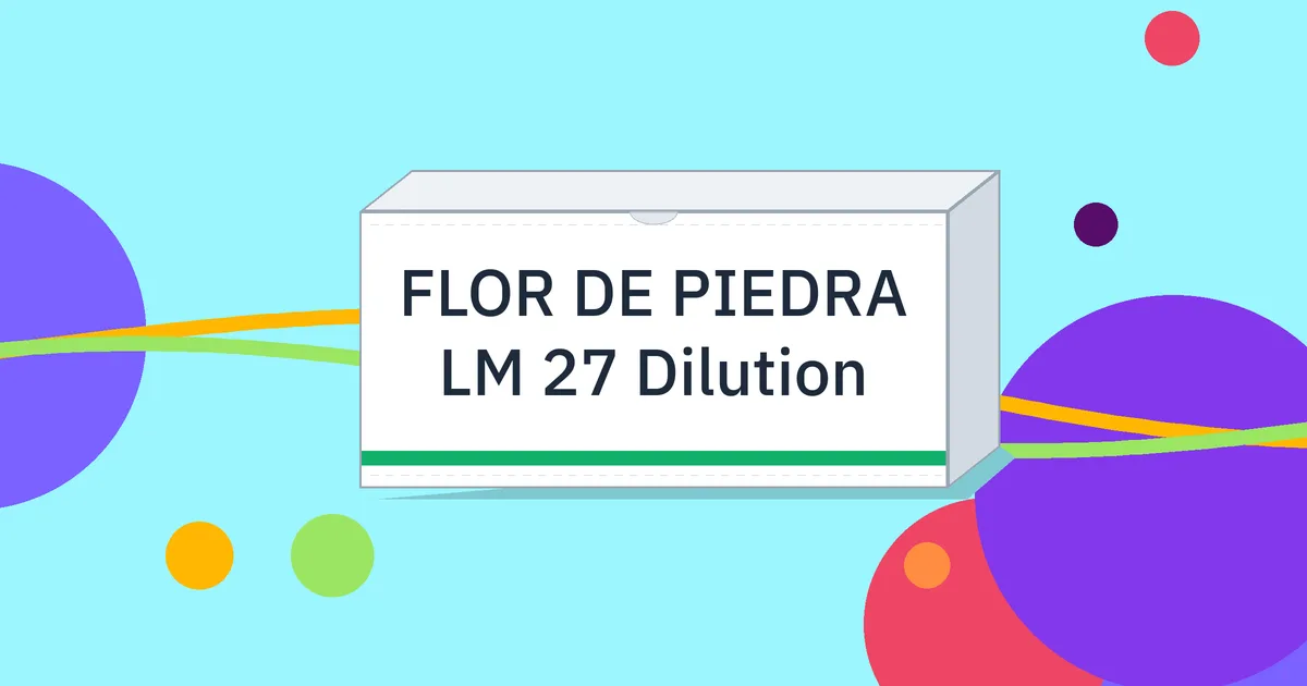 Symbolbild: Packung mit der Aufschrift FLOR DE PIEDRA LM 27 Dilution (PZN 13489451) – Verfügbarkeit und Bezug in Apotheken in Frankfurt am Main
