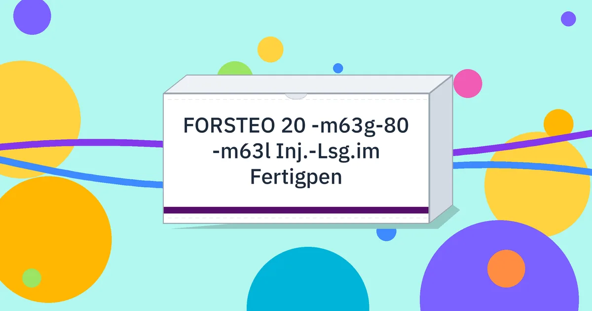 Symbolbild: Packung mit der Aufschrift FORSTEO 20 -m63g-80 -m63l Inj.-Lsg.im Fertigpen (PZN 11849566) – Verfügbarkeit und Bezug in Apotheken in Frankfurt am Main