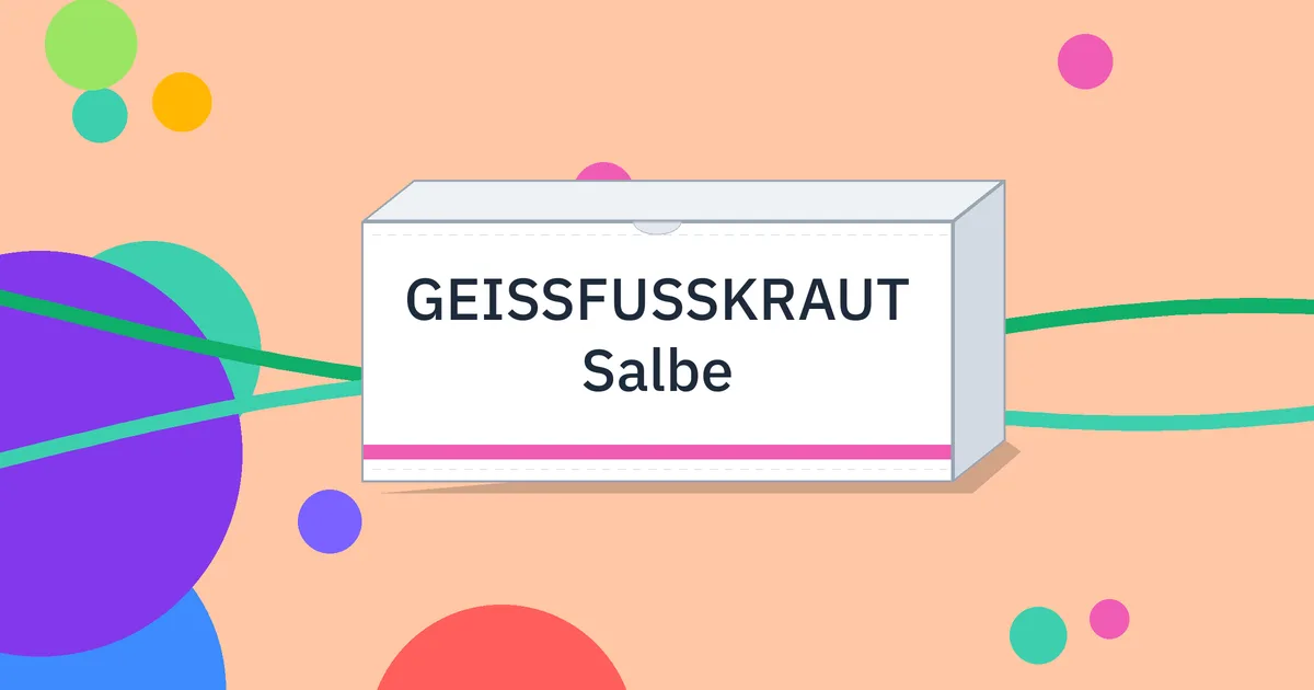 Symbolbild: Packung mit der Aufschrift GEISSFUSSKRAUT Salbe (PZN 18431953) – Verfügbarkeit und Bezug in Apotheken in Frankfurt am Main