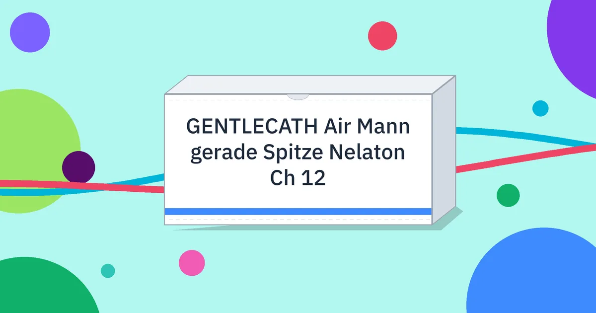 Symbolbild: Packung mit der Aufschrift GENTLECATH Air Mann gerade Spitze Nelaton Ch 12 (PZN 17447024) – Verfügbarkeit und Bezug in Apotheken in Frankfurt am Main