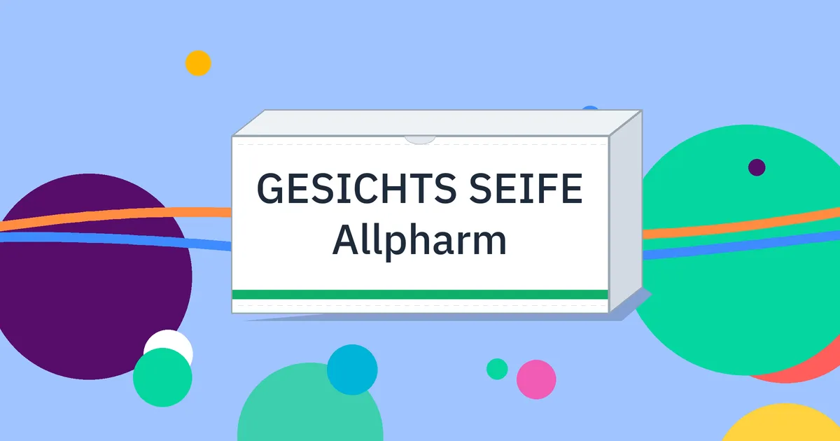 Symbolbild: Packung mit der Aufschrift GESICHTS SEIFE Allpharm (PZN 19658618) – Verfügbarkeit und Bezug in Apotheken in Frankfurt am Main