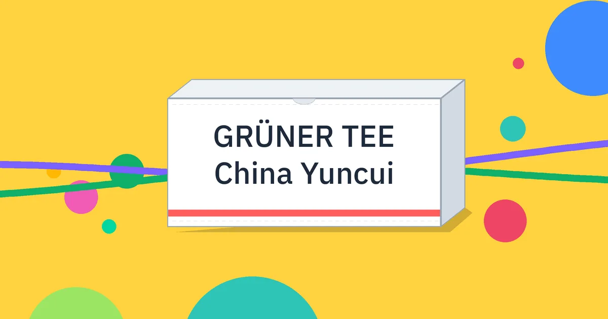 Symbolbild: Packung mit der Aufschrift GRÜNER TEE China Yuncui (PZN 00051463) – Verfügbarkeit und Bezug in Apotheken in Frankfurt am Main