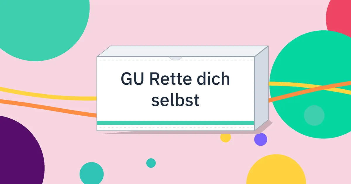 Symbolbild: Packung mit der Aufschrift GU Rette dich selbst (PZN 17062353) – Verfügbarkeit und Bezug in Apotheken in Frankfurt am Main