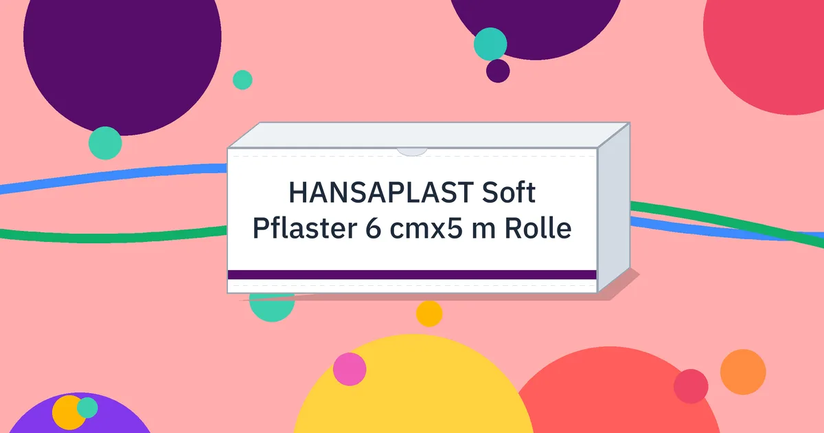 Symbolbild: Packung mit der Aufschrift HANSAPLAST Soft Pflaster 6 cmx5 m Rolle (PZN 18835320) – Verfügbarkeit und Bezug in Apotheken in Frankfurt am Main