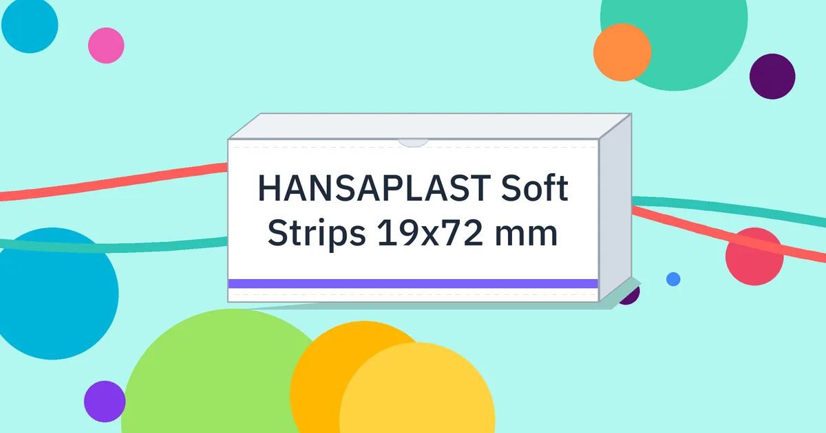 Symbolbild: Packung mit der Aufschrift HANSAPLAST Soft Strips 19x72 mm (PZN 10006883) – Verfügbarkeit und Bezug in Apotheken in Frankfurt am Main