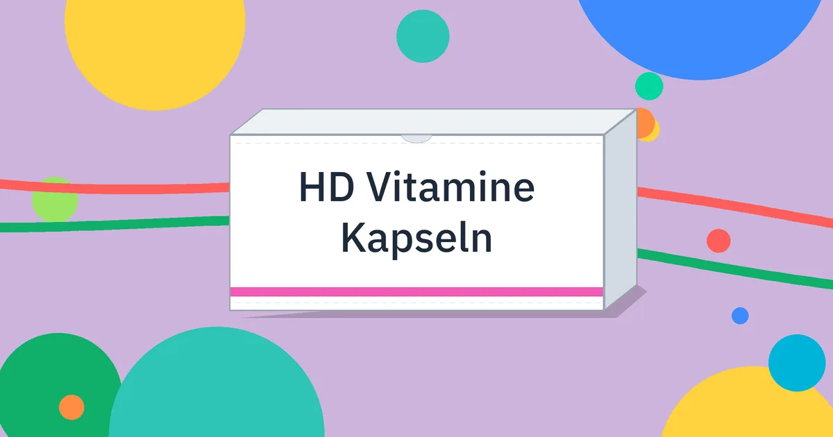 Symbolbild: Packung mit der Aufschrift HD Vitamine Kapseln (PZN 09704398) – Verfügbarkeit und Bezug in Apotheken in Frankfurt am Main