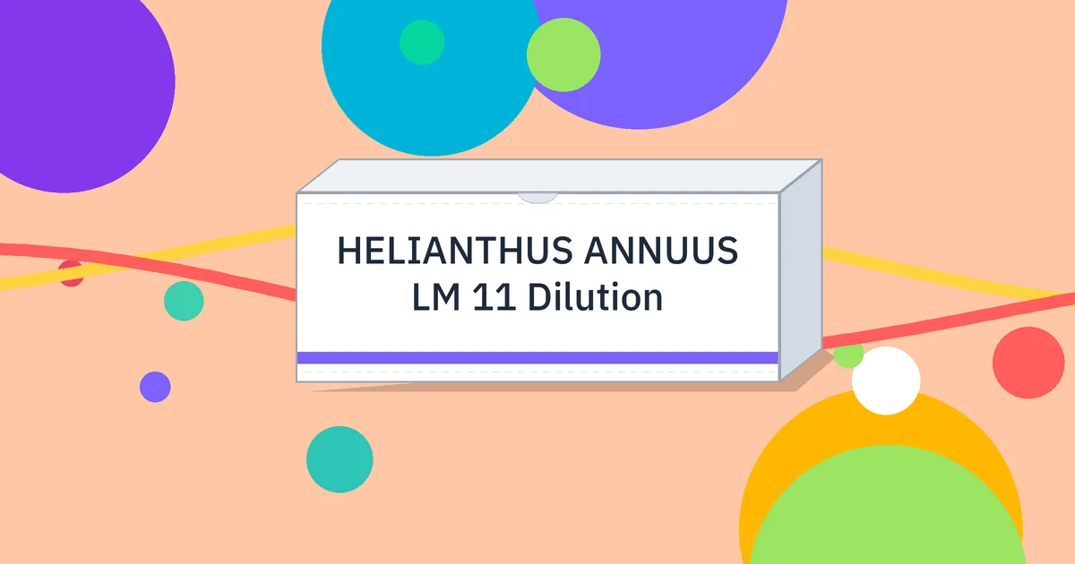 Symbolbild: Packung mit der Aufschrift HELIANTHUS ANNUUS LM 11 Dilution (PZN 12885771) – Verfügbarkeit und Bezug in Apotheken in Frankfurt am Main