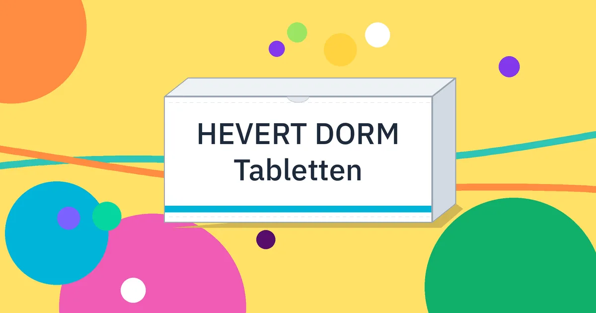 Symbolbild: Packung mit der Aufschrift HEVERT DORM Tabletten (PZN 16684644) – Verfügbarkeit und Bezug in Apotheken in Frankfurt am Main