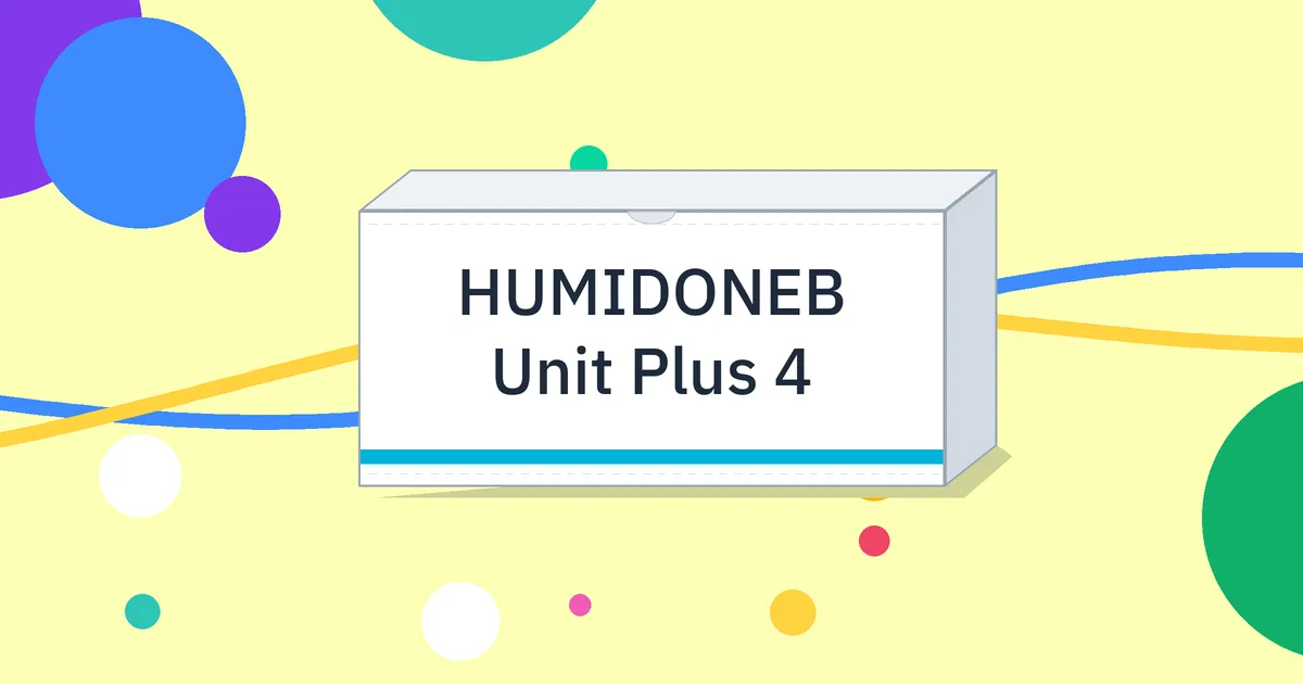 Symbolbild: Packung mit der Aufschrift HUMIDONEB Unit Plus 4 (PZN 11321701) – Verfügbarkeit und Bezug in Apotheken in Frankfurt am Main
