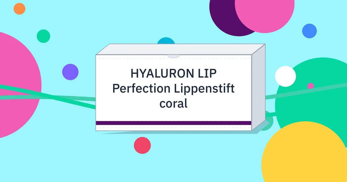 Symbolbild: Packung mit der Aufschrift HYALURON LIP Perfection Lippenstift coral (PZN 15327824) – Verfügbarkeit und Bezug in Apotheken in Frankfurt am Main