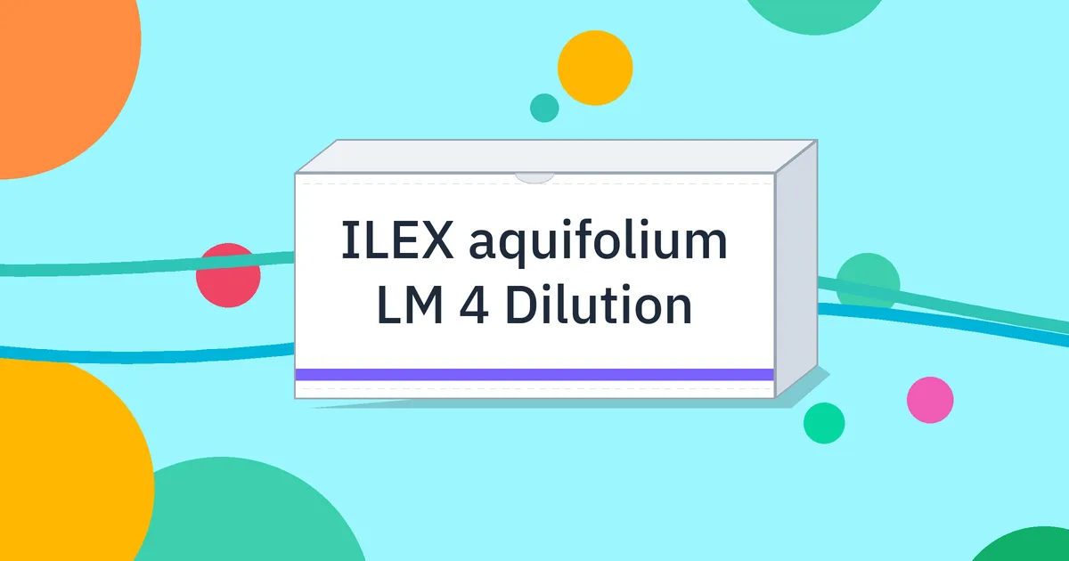 Symbolbild: Packung mit der Aufschrift ILEX aquifolium LM 4 Dilution (PZN 12911988) – Verfügbarkeit und Bezug in Apotheken in Frankfurt am Main