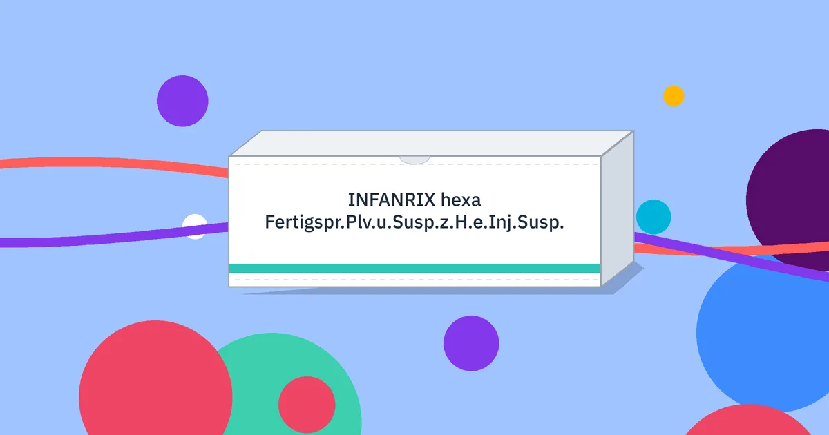 Symbolbild: Packung mit der Aufschrift INFANRIX hexa Fertigspr.Plv.u.Susp.z.H.e.Inj.Susp. (PZN 00074688) – Verfügbarkeit und Bezug in Apotheken in Frankfurt am Main