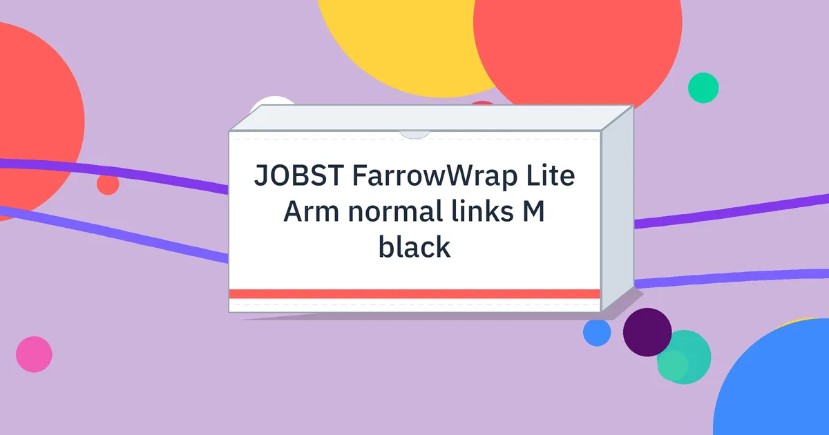 Symbolbild: Packung mit der Aufschrift JOBST FarrowWrap Lite Arm normal links M black (PZN 13870062) – Verfügbarkeit und Bezug in Apotheken in Frankfurt am Main