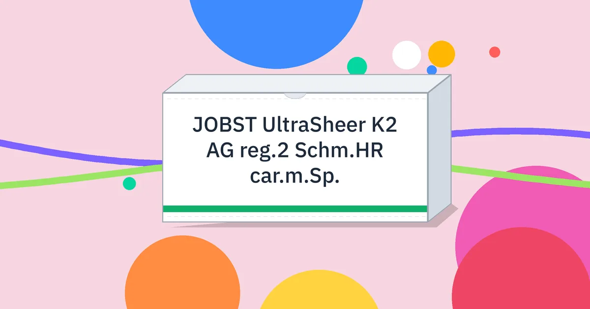 Symbolbild: Packung mit der Aufschrift JOBST UltraSheer K2 AG reg.2 Schm.HR car.m.Sp. (PZN 11261057) – Verfügbarkeit und Bezug in Apotheken in Frankfurt am Main