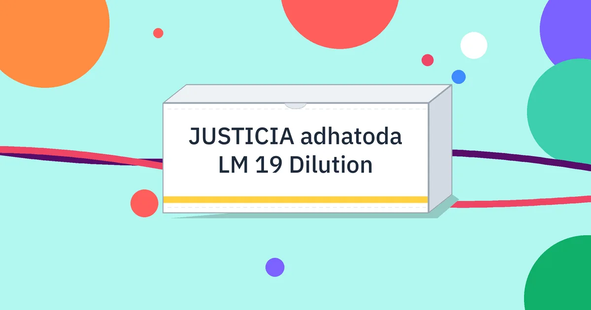 Symbolbild: Packung mit der Aufschrift JUSTICIA adhatoda LM 19 Dilution (PZN 13565637) – Verfügbarkeit und Bezug in Apotheken in Frankfurt am Main