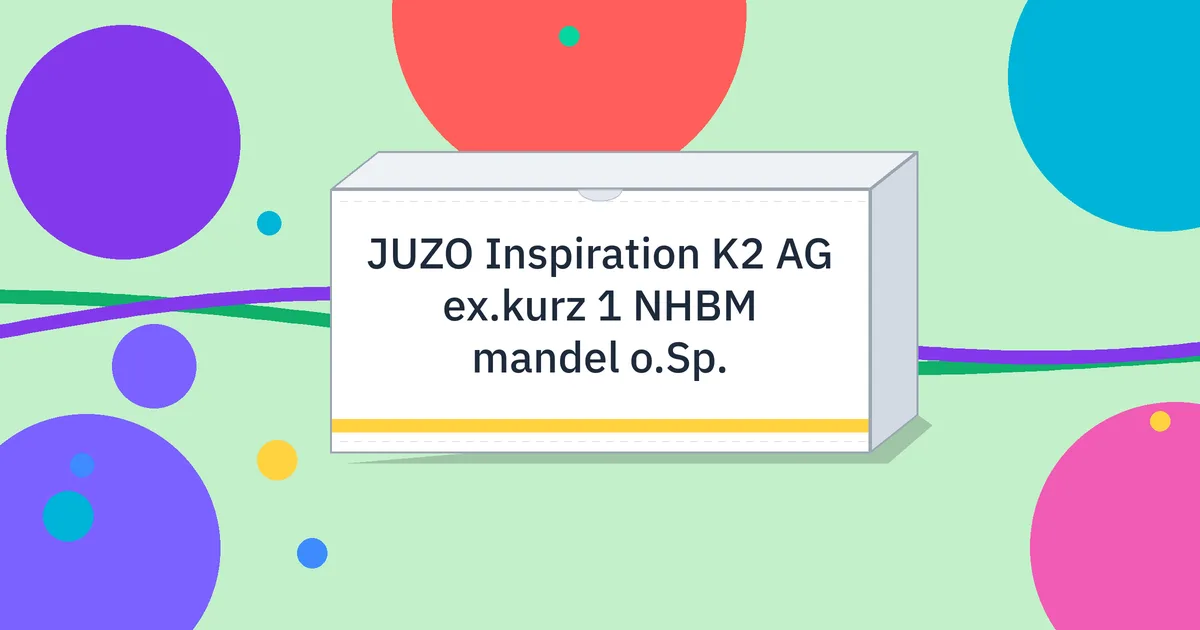 Symbolbild: Packung mit der Aufschrift JUZO Inspiration K2 AG ex.kurz 1 NHBM mandel o.Sp. (PZN 14961482) – Verfügbarkeit und Bezug in Apotheken in Frankfurt am Main