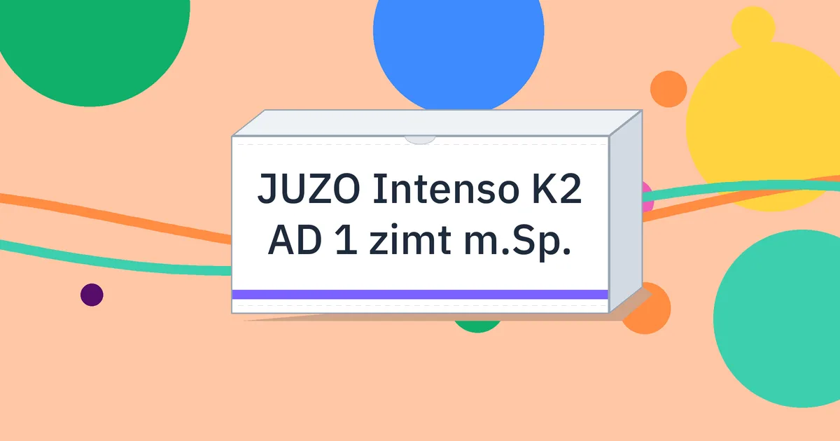 Symbolbild: Packung mit der Aufschrift JUZO Intenso K2 AD 1 zimt m.Sp. (PZN 18606128) – Verfügbarkeit und Bezug in Apotheken in Frankfurt am Main
