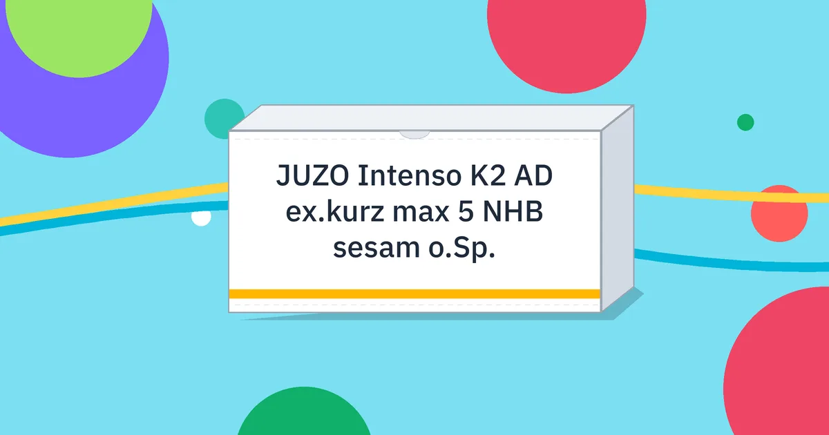Symbolbild: Packung mit der Aufschrift JUZO Intenso K2 AD ex.kurz max 5 NHB sesam o.Sp. (PZN 18620950) – Verfügbarkeit und Bezug in Apotheken in Frankfurt am Main