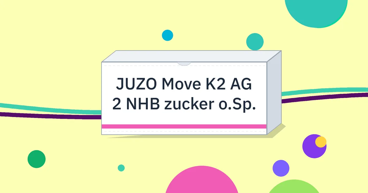Symbolbild: Packung mit der Aufschrift JUZO Move K2 AG 2 NHB zucker o.Sp. (PZN 18525631) – Verfügbarkeit und Bezug in Apotheken in Frankfurt am Main