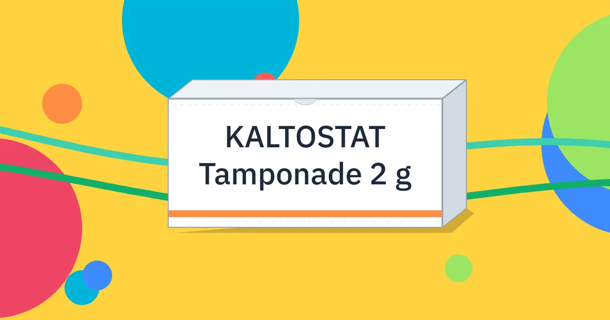 Symbolbild: Packung mit der Aufschrift KALTOSTAT Tamponade 2 g (PZN 12642301) – Verfügbarkeit und Bezug in Apotheken in Frankfurt am Main