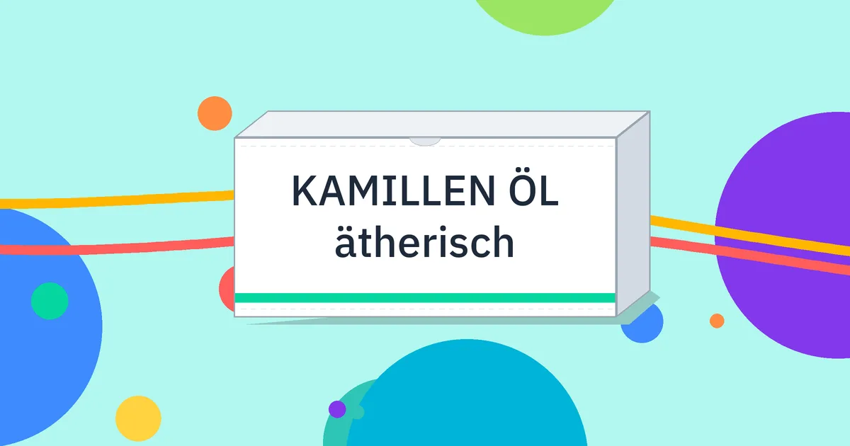 Symbolbild: Packung mit der Aufschrift KAMILLEN ÖL ätherisch (PZN 17386831) – Verfügbarkeit und Bezug in Apotheken in Frankfurt am Main