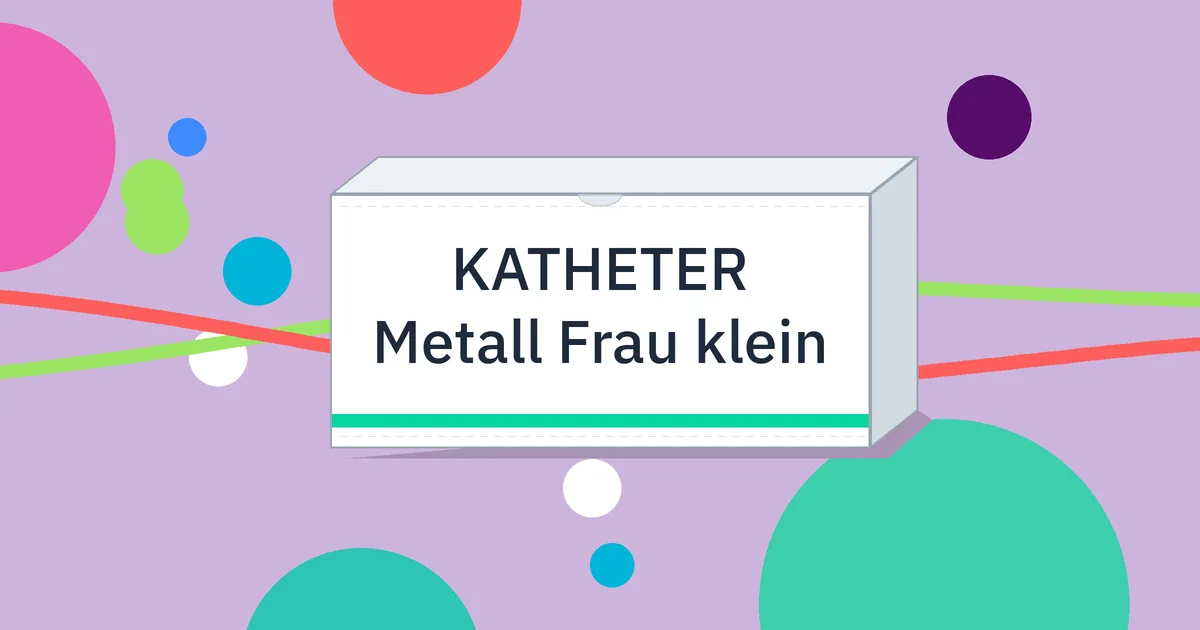 Symbolbild: Packung mit der Aufschrift KATHETER Metall Frau klein (PZN 02008514) – Verfügbarkeit und Bezug in Apotheken in Frankfurt am Main