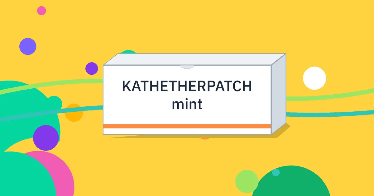 Symbolbild: Packung mit der Aufschrift KATHETHERPATCH mint (PZN 19867196) – Verfügbarkeit und Bezug in Apotheken in Frankfurt am Main